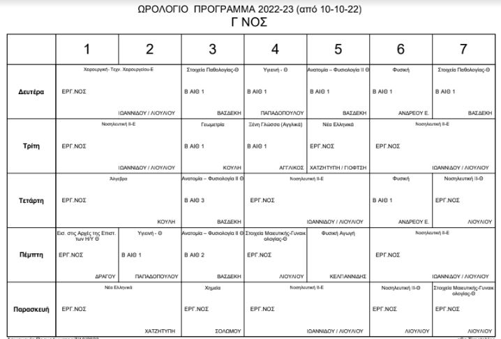 Ωρολόγιο Πρόγραμμα 1ου ΕΠΑΛ Φλώρινας 2022-2023 – 1ο ΕΠΑ.Λ. Φλώρινας